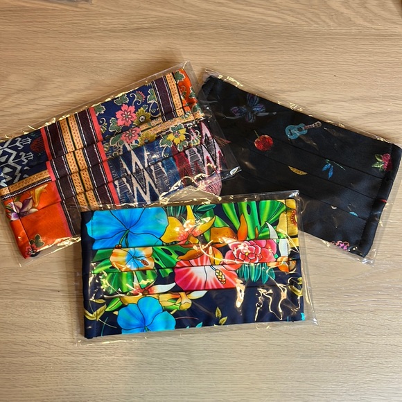 Accessories | 3 Johnny Was Silk Face Masks | Poshmark